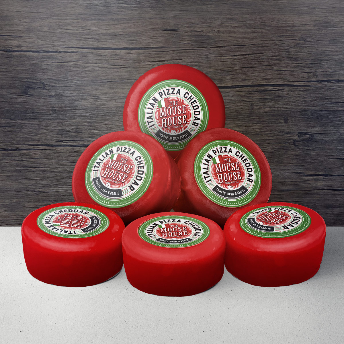 Italian Pizza Cheddar Fridge Filler - The Mouse House Cheese & Hamper ...