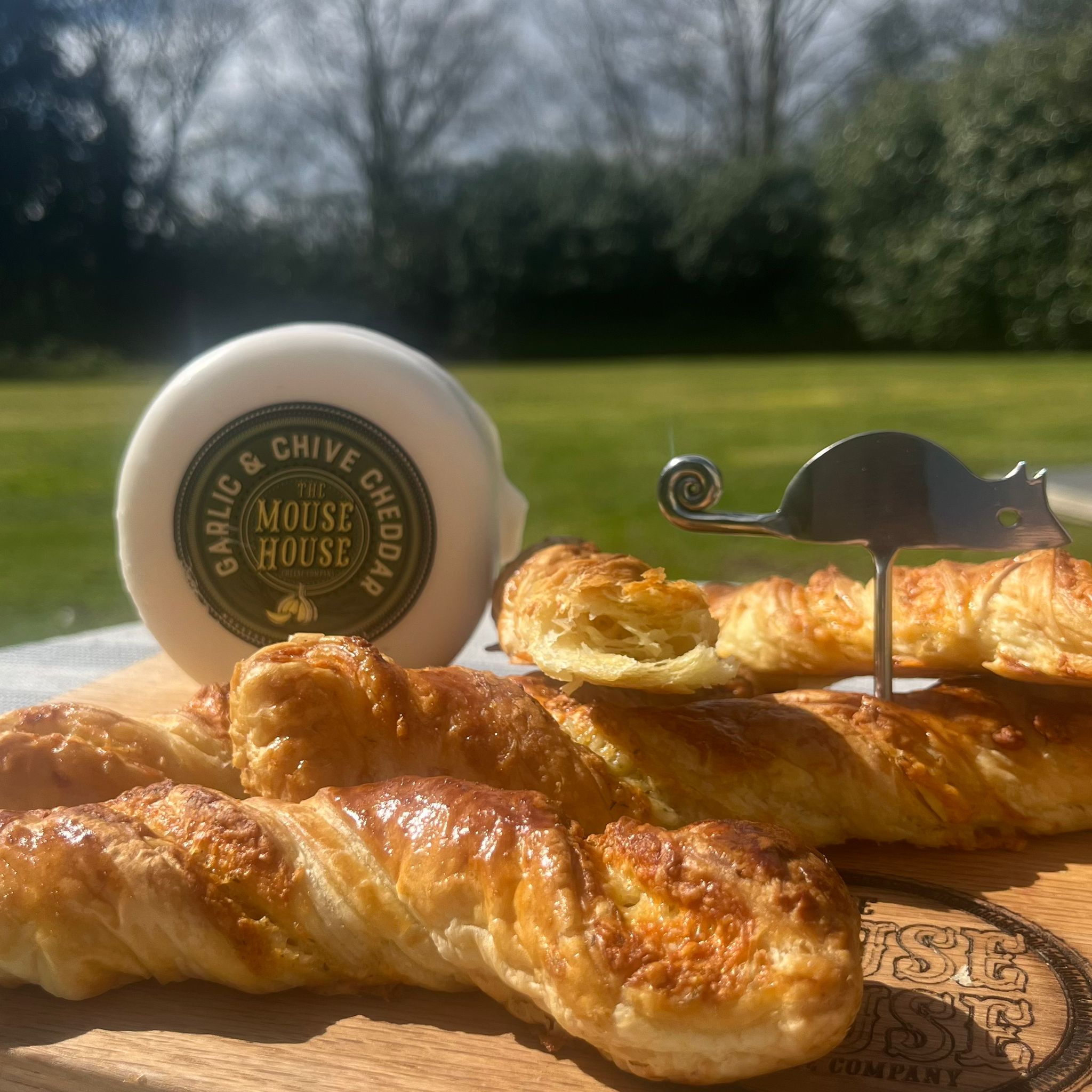 Garlic & Chive Cheese Twists - The Mouse House Cheese and Hamper Company